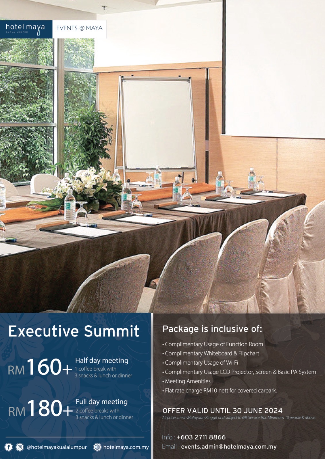 Executive Summit Meeting Package | Hotel Maya Kuala Lumpur City Centre